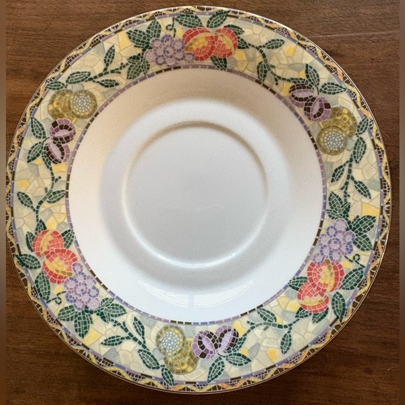 Mikasa | Dining | Mikasa Chelsea Court Saucer Mosaic Floral Plate ...